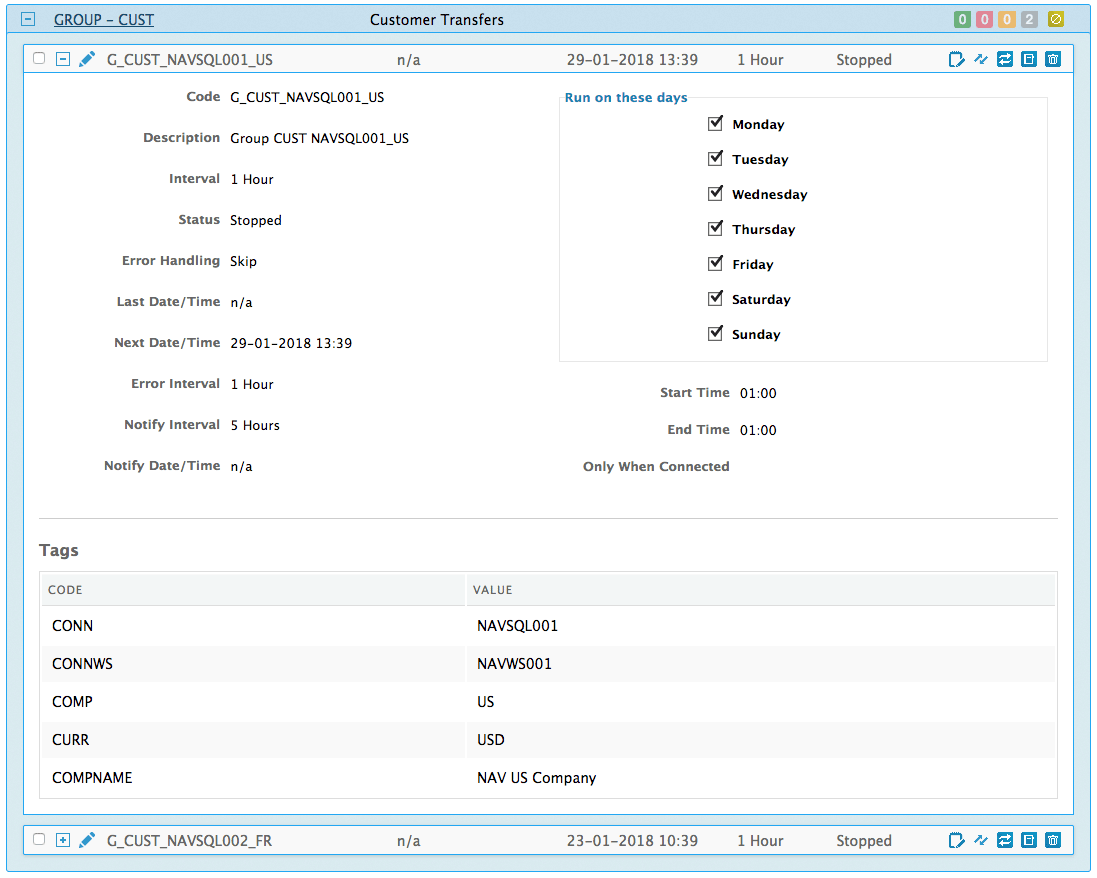 Setting up Schedules with Tags