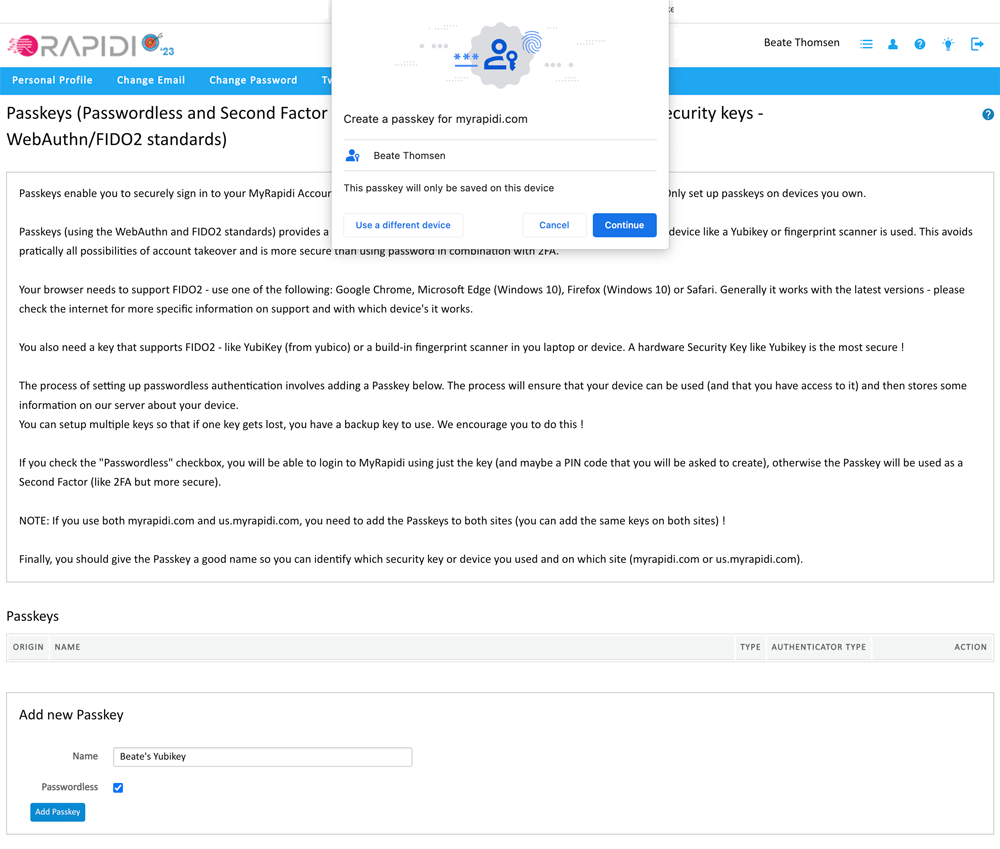 Authentication Methods for Web Applications